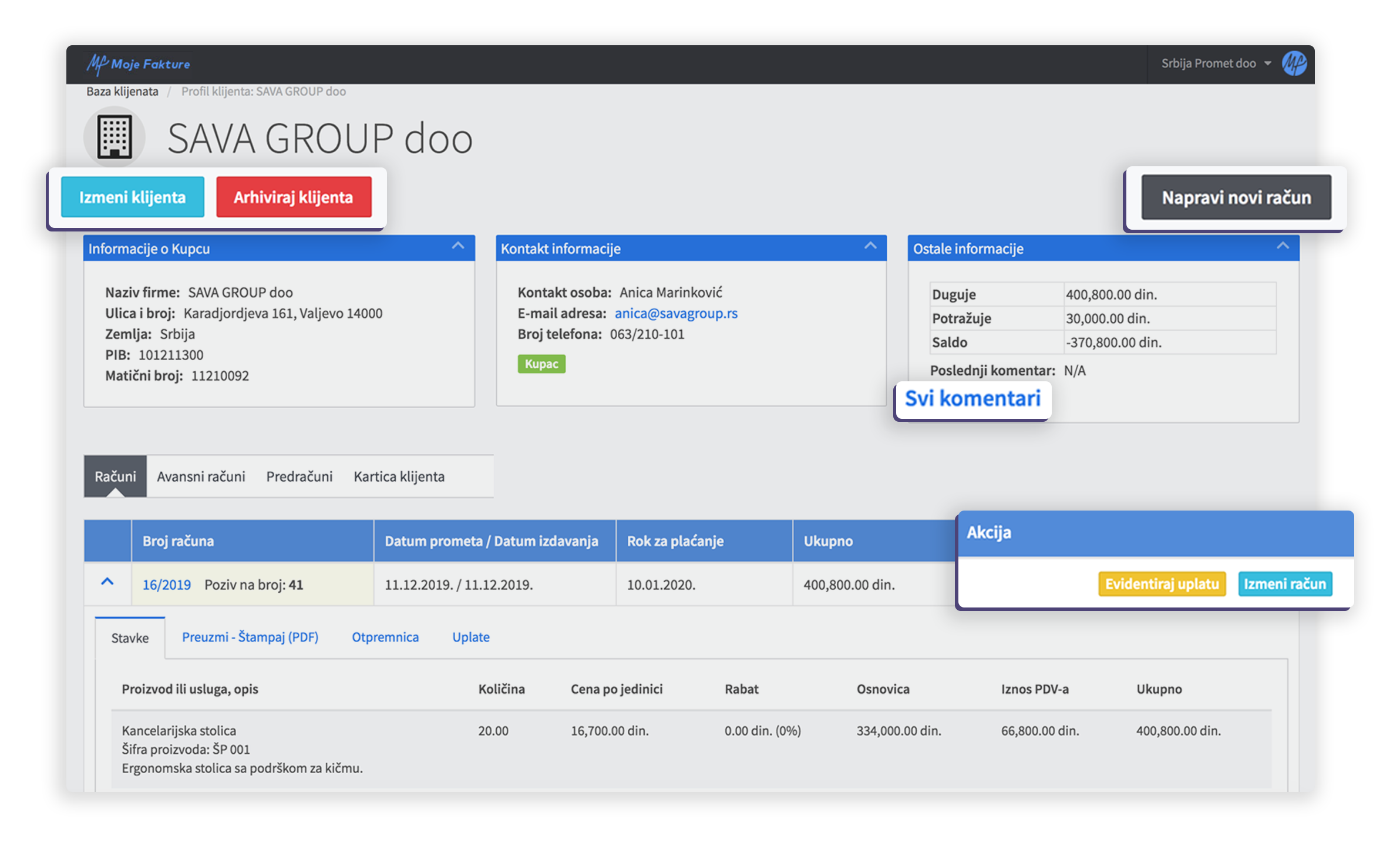 Poslovni program za konsultante | Moje Fakture